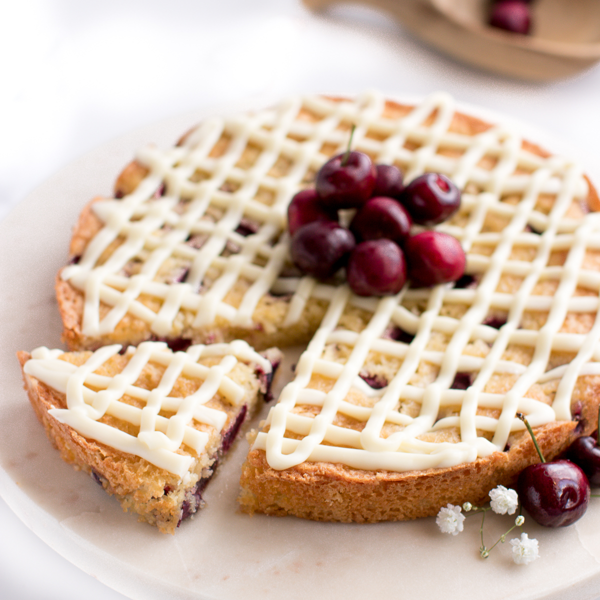 Almond Cherry Cake | Pretty. Simple. Sweet.