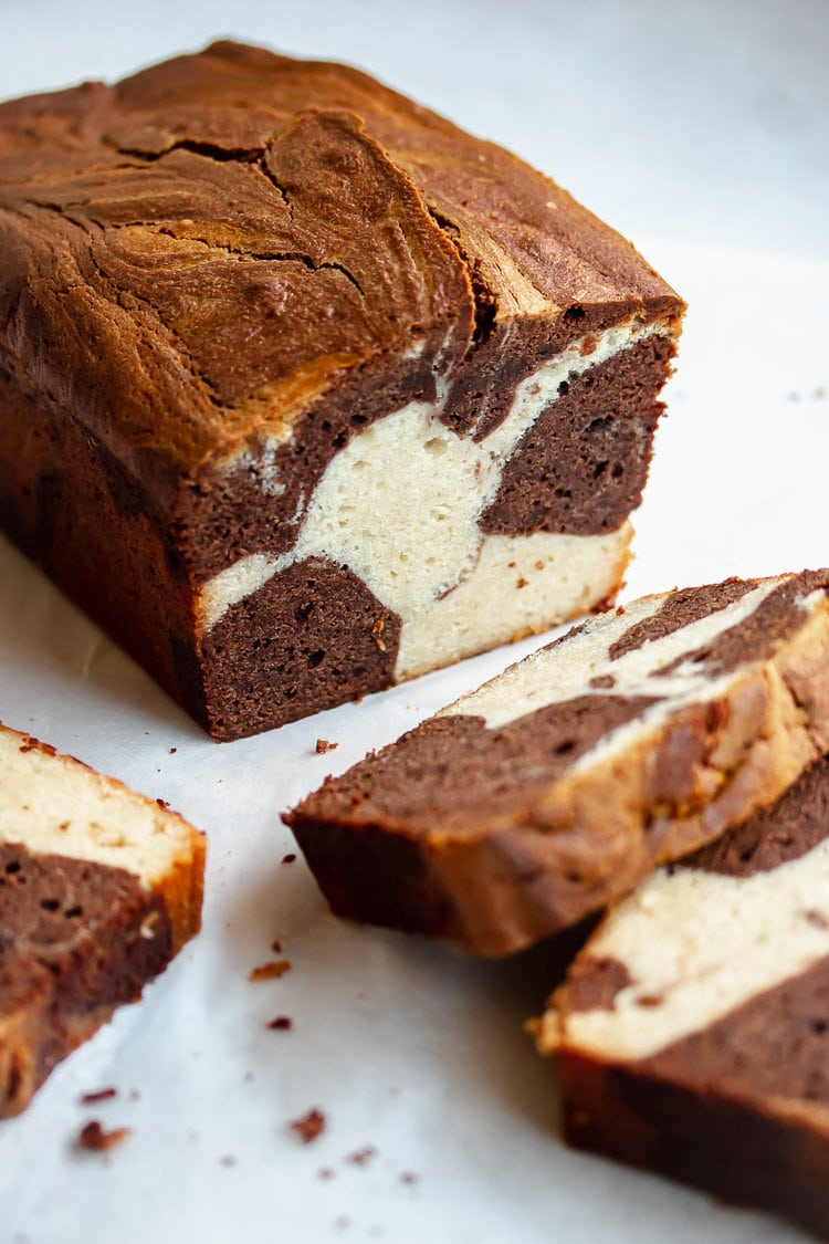 White and Dark Chocolate Marble Cake - Pretty. Simple. Sweet.