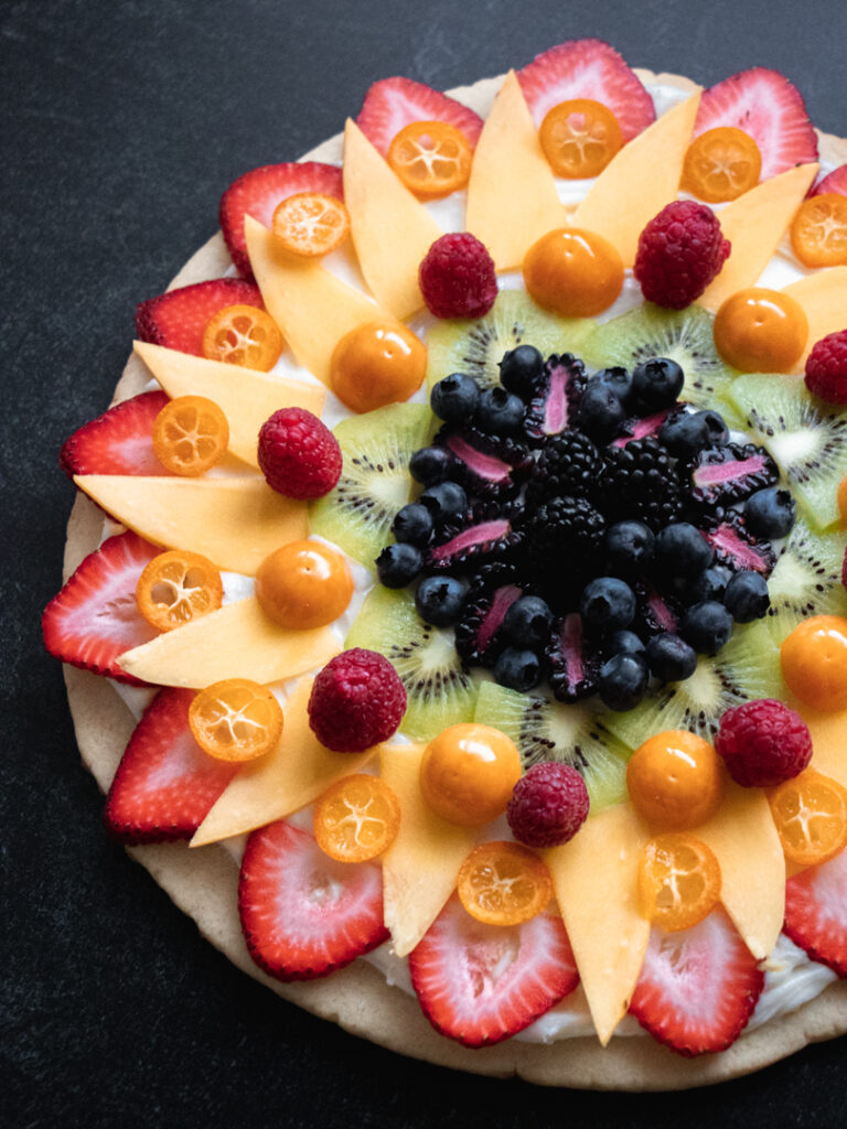 Fruit Pizza with Cream Cheese - Pretty. Simple. Sweet.