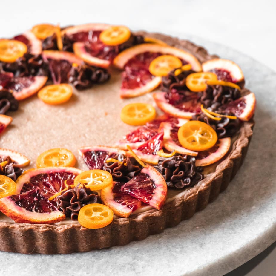 Chocolate Blood Orange Tart - Pretty. Simple. Sweet.