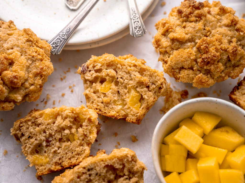 Moist Mango Muffins with Coconut Streusel - Pretty. Simple. Sweet.