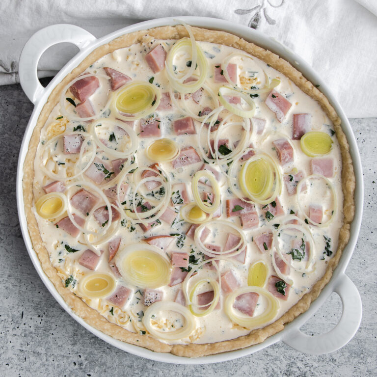 Ham & Cheese Quiche Recipe (step-by-step photos) - Pretty. Simple. Sweet.